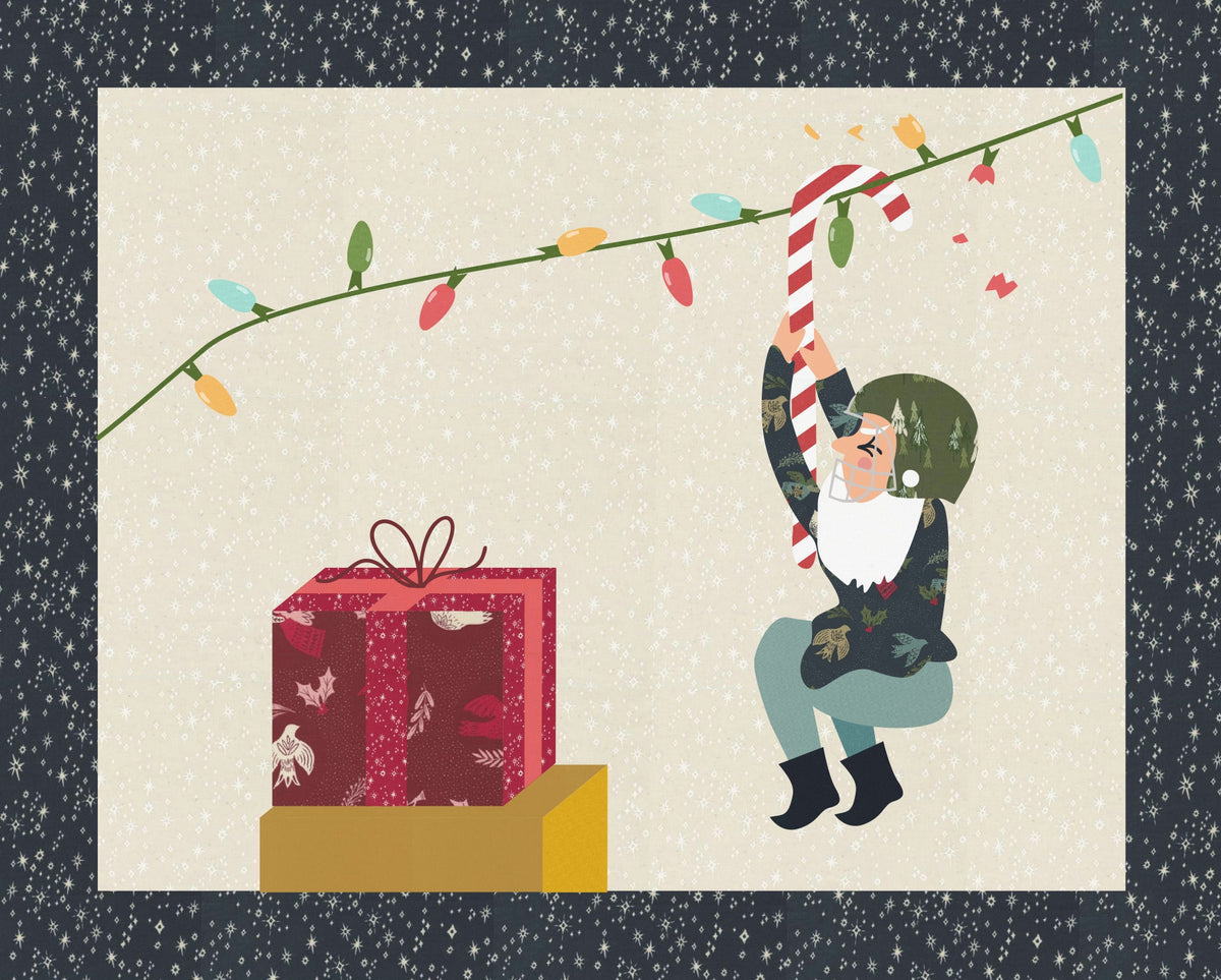 Laser-cut Kit: "Christmas Mischief" Block 3: String Light Zipline by M ...