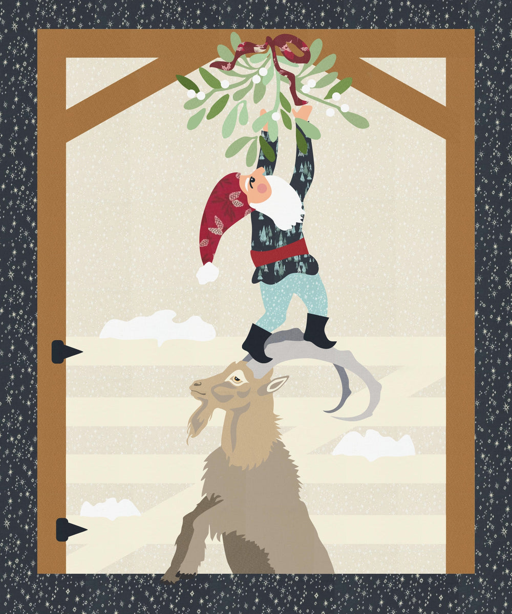 Laser-cut Kit: "Christmas Mischief" Block 4: Kiss the Goat by Madi Has ...