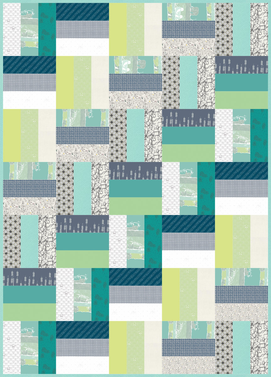Pre-Cut Kit: Rail Fence 'Panda Patches,' Throw Quilt – FlexiFuse